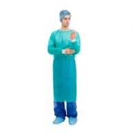 China Disposable Isolation Gown Class 1 Flammability PP Material Elastic Cuff S to XL for sale