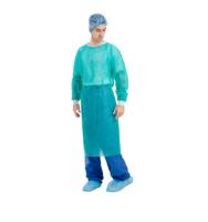 China Disposable Isolation Gown Class 1 Flammability PP Material Elastic Cuff S to XL for sale