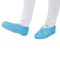 China Disposable Nonwoven Shoe Covers 15x40cm Blue Single Use Shoe Protectors for Hospital Food Industry for sale
