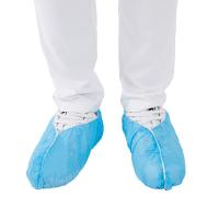 China Disposable Nonwoven Shoe Covers 15x40cm Blue Single Use Shoe Protectors for Hospital Food Industry for sale
