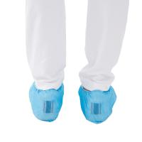 China Disposable Nonwoven Shoe Covers 15x40cm Blue Single Use Shoe Protectors for Hospital Food Industry for sale