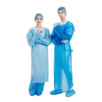 China Disposable CPE Isolation Gown AAMI Level 3 40-80g SMS Fabric for Operating Room for sale