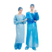China Disposable CPE Isolation Gown AAMI Level 3 40-80g SMS Fabric for Operating Room for sale