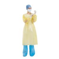 China Pp Pe Disposable Isolation Gown 510K M size 115x137cm for sale