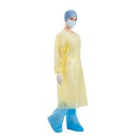 China Pp Pe Disposable Isolation Gown 510K M size 115x137cm for sale