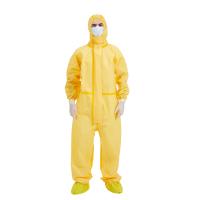 China 65gsm Hazmat Coverall Suit Chemical Resistant Coverall Type 4 5 6 Breathable Nonwoven for sale