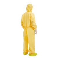 China 65gsm Hazmat Coverall Suit Chemical Resistant Coverall Type 4 5 6 Breathable Nonwoven for sale