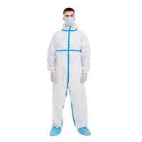 China Disposable Breathable Film Spunbond Protective Coverall S-XXXL 50-80gsm for sale