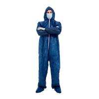 China Disposable Pharma PPE Coverall Medical Clean Room Suit Class II 40gsm S to 5XL for sale