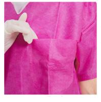 China FDA Disposable Scrub Suits Short Sleeves SMS Nonwoven 30g Medical Uniforms for sale