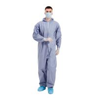 China non woven Disposable Work Coveralls Nylon zipper EN 1073 2 for sale