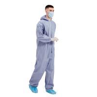 China non woven Disposable Work Coveralls Nylon zipper EN 1073 2 for sale