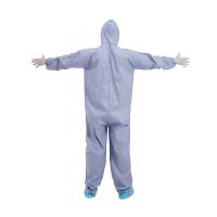 China non woven Disposable Work Coveralls Nylon zipper EN 1073 2 for sale