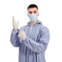 China non woven Disposable Work Coveralls Nylon zipper EN 1073 2 for sale
