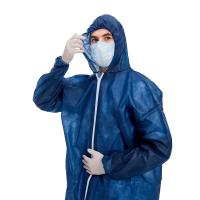 China Waterproof Disposable Protective Coverall 50gsm For Laboratorial for sale