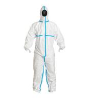 China Germ free 95 BFE Disposable Protective Coverall Microporous for sale