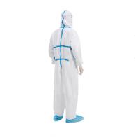 China Germ free 95 BFE Disposable Protective Coverall Microporous for sale