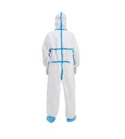 China Germ free 95 BFE Disposable Protective Coverall Microporous for sale