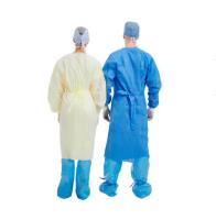 China Disposable SMS Surgical Gown 40gsm AAMI Level 3 Medical Protection for sale