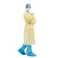 China Disposable Sterile Isolation Gown 120x140cm SMS Surgical Gown with Long Ties CE ISO for sale