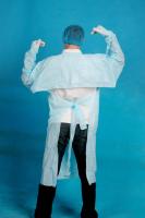 China Disposable CPE Gown 115x137cm Impervious Comfort Open Back with CE ISO for sale