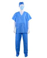 China SMS Disposable Scrub Suits , Short Sleeve Scrubs Non sterile for sale
