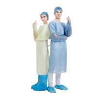 China SMMS Disposable CPE Gown , Disposable Plastic Suit Apron neck for sale