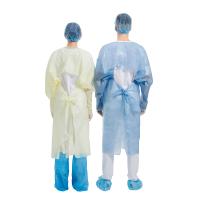 China SMMS Disposable CPE Gown , Disposable Plastic Suit Apron neck for sale