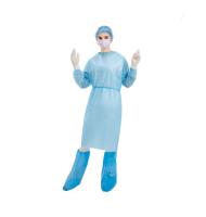 China Disposable Medical Isolation Gown Non Woven PP PE Elastic Cuff CE Class II S to XL for sale