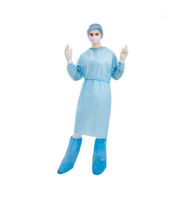 China Disposable Medical Isolation Gown Non Woven PP PE Elastic Cuff CE Class II S to XL for sale