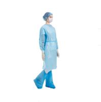 China Disposable Medical Isolation Gown Non Woven PP PE Elastic Cuff CE Class II S to XL for sale