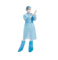 China Disposable Medical Isolation Gown Non Woven PP PE Elastic Cuff CE Class II S to XL for sale