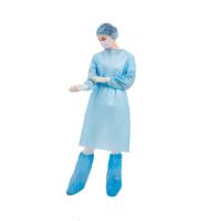 China Disposable Medical Isolation Gown Non Woven PP PE Elastic Cuff CE Class II S to XL for sale