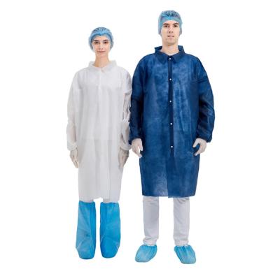 China CE FDA Disposable Lab Coats , Full Sleeve Disposable Medical Jacket for sale