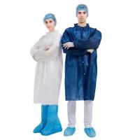 China CE FDA Disposable Lab Coats , Full Sleeve Disposable Medical Jacket for sale