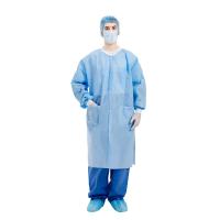 China Single Collar PP Disposable Lab Coats ISO13485 Standard for sale
