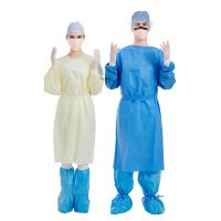 China Disposable SMS Surgical Gown 40gsm Medical Garment EN13795 Waterproof Nonwoven for sale