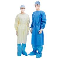 China Disposable SMS Surgical Gown 40gsm Medical Garment EN13795 Waterproof Nonwoven for sale