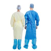 China Disposable SMS Surgical Gown 40gsm Medical Garment EN13795 Waterproof Nonwoven for sale