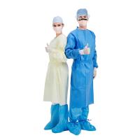 China Disposable SMS Surgical Gown 40gsm Medical Garment EN13795 Waterproof Nonwoven for sale