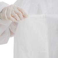 China Disposable PP Lab Coat Nonwoven with Buttons Sizes S to XL CE FDA ISO Certified for sale