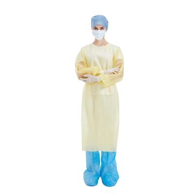 China Disposable Nonwoven Isolation Gown PP Material Unisex Medical Exam Gown Sizes M to XXL for sale