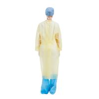 China Disposable Nonwoven Isolation Gown PP Material Unisex Medical Exam Gown Sizes M to XXL for sale