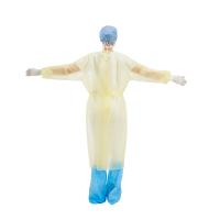 China Disposable Nonwoven Isolation Gown PP Material Unisex Medical Exam Gown Sizes M to XXL for sale