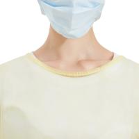 China Disposable Nonwoven Isolation Gown PP Material Unisex Medical Exam Gown Sizes M to XXL for sale