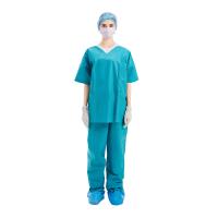 China 40g Disposable Scrub Suits , TUV Operating Room Scrubs Uniforms for sale