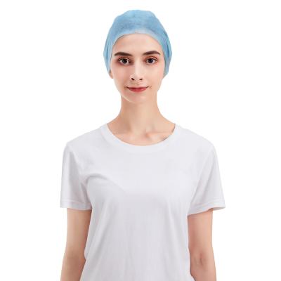 China Disposable Nonwoven PP Head Cap with Ties CE ISO13485 10-40gsm for sale