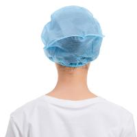 China Disposable Non Woven Bouffant Cap with Elastic Band 10-40gsm CE ISO13485 for sale