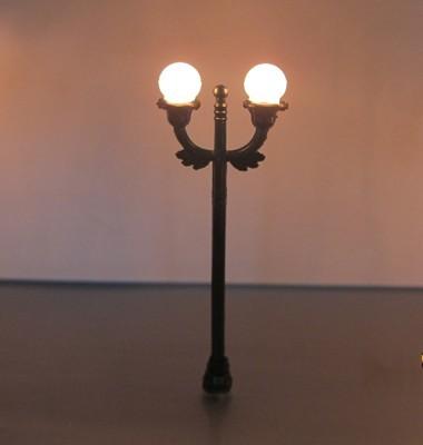 China model lamp with double heads,scale lamps,architectural model lamp ,model stuffs,model materials,model lights for sale