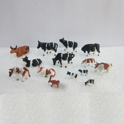 China 1:87 color cattle--model animals,HO painted cattle,model cow,HO cow,HO animal,1:87 ABS cow for sale